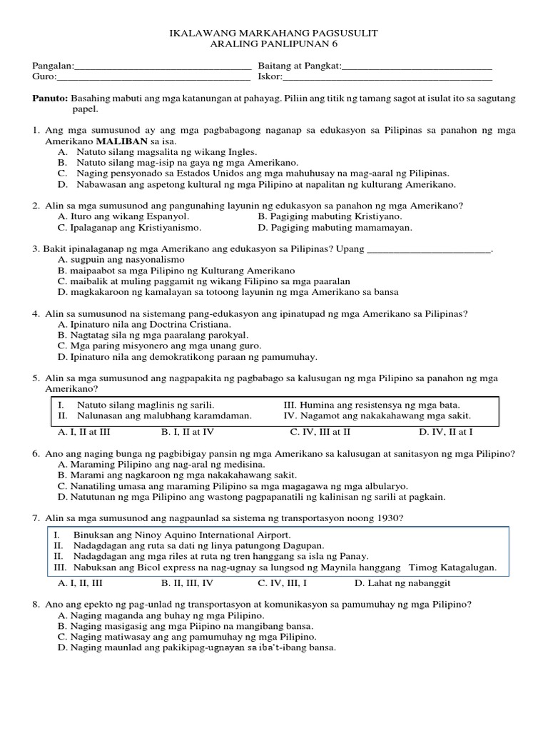 Ap 6 Quarter 2 | PDF