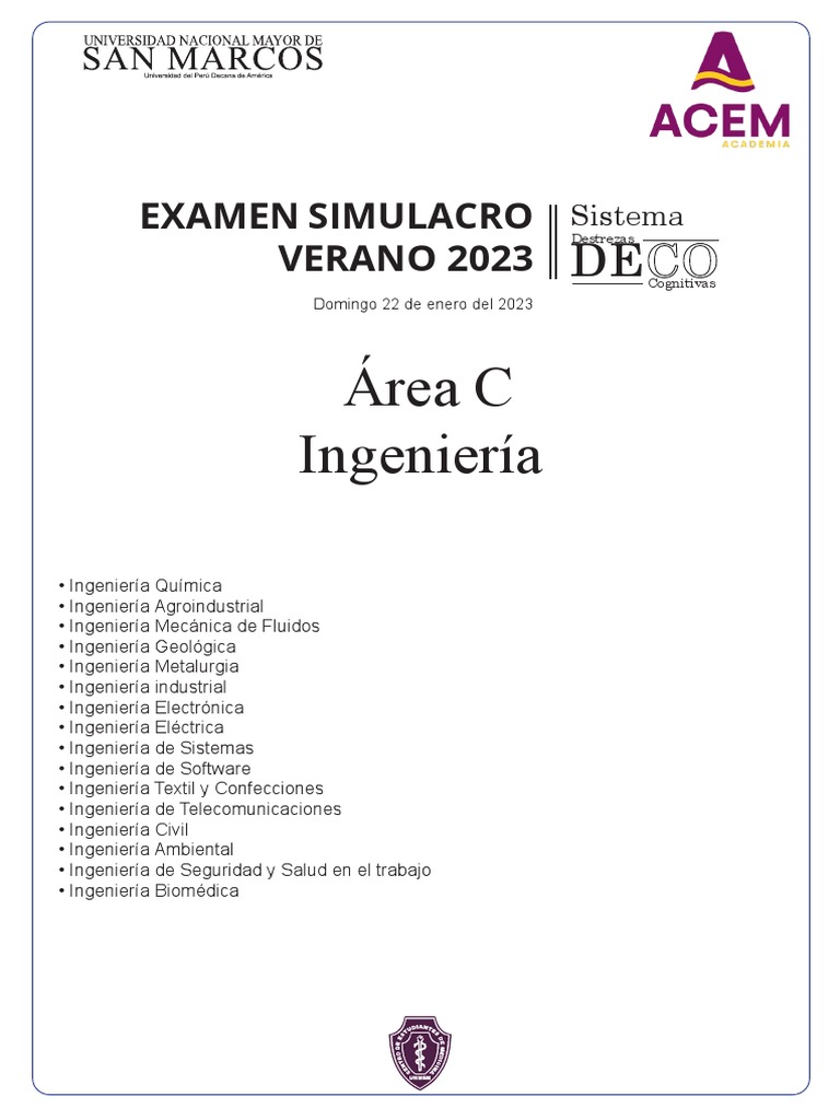 Simulacro VERANO 2 BLOQUE C | PDF | Aprendizaje | Mercado (economía)