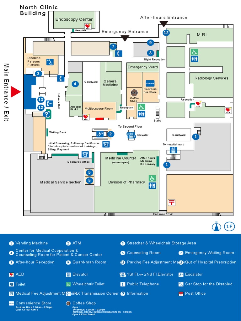 Floor Plan and Services Layout of the North Clinic Building | PDF ...