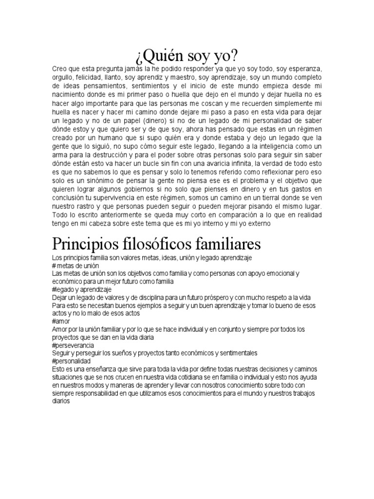 Quién Soy Yo | PDF | Aprendizaje | Amor