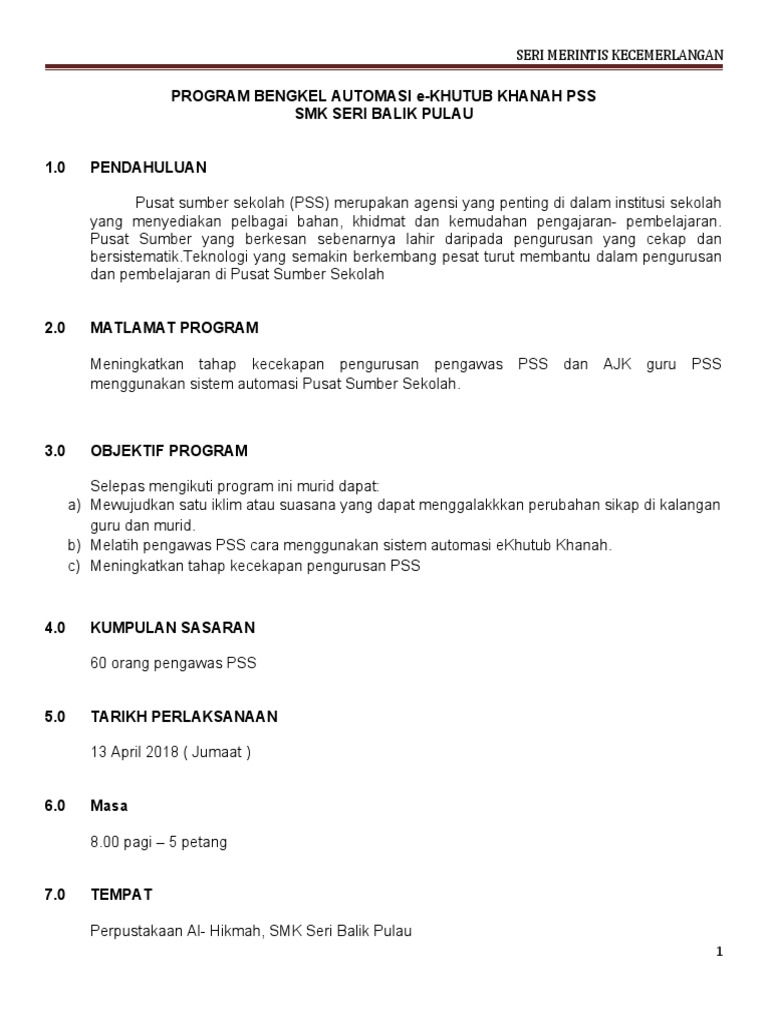 Kertas Bengkel Ekk Pss 2018 | PDF