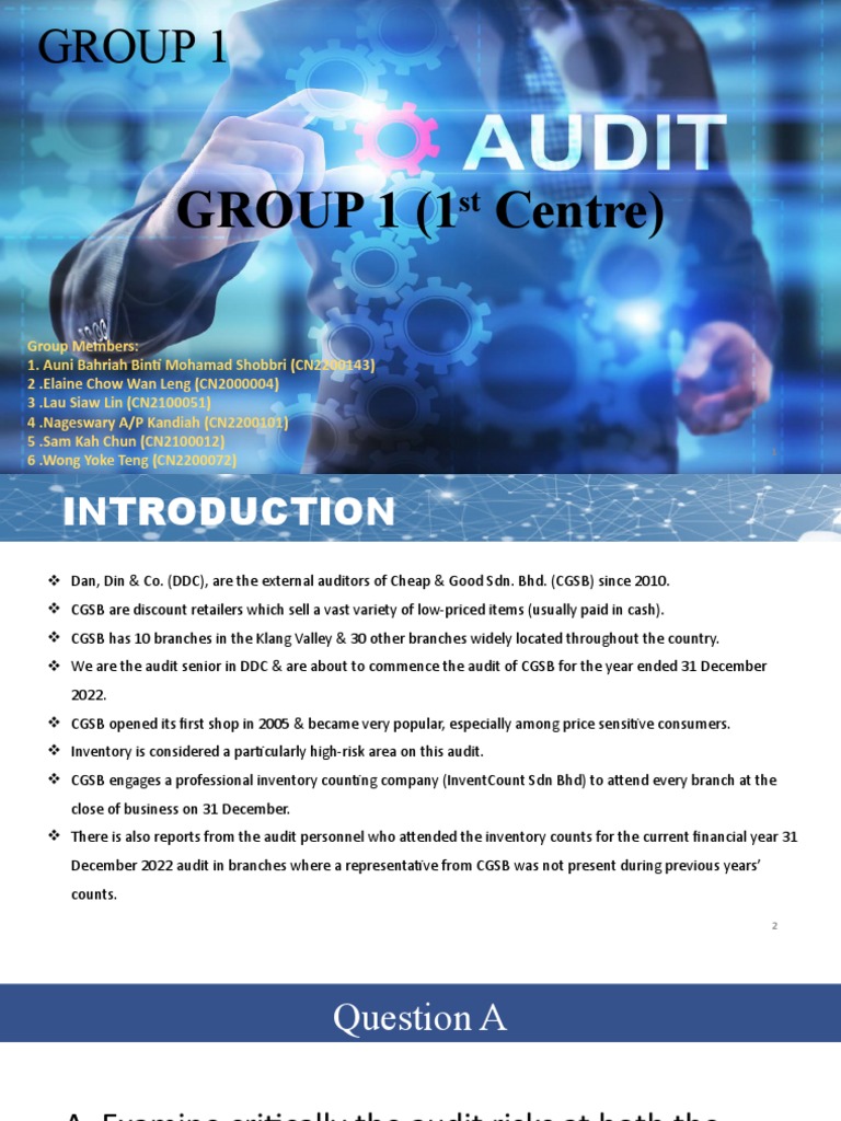 Group 1 - Auditing - Group Project (Final) | PDF | Financial Audit | Audit