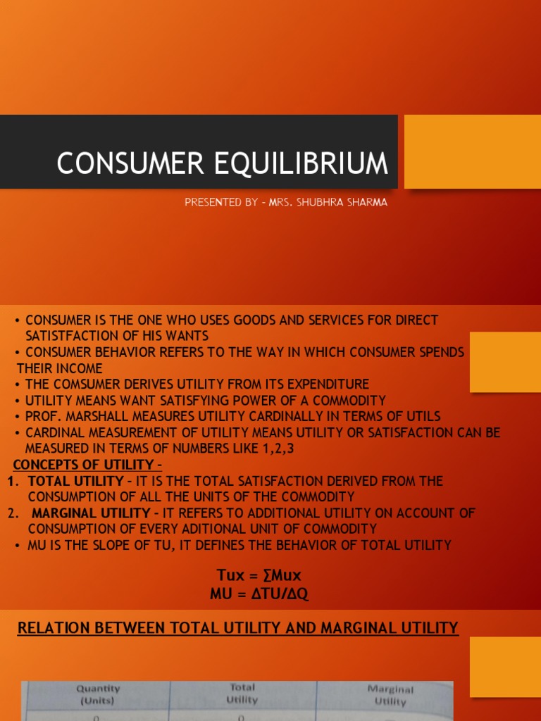 Consumer Equilibrium | PDF | Utility | Economic Equilibrium