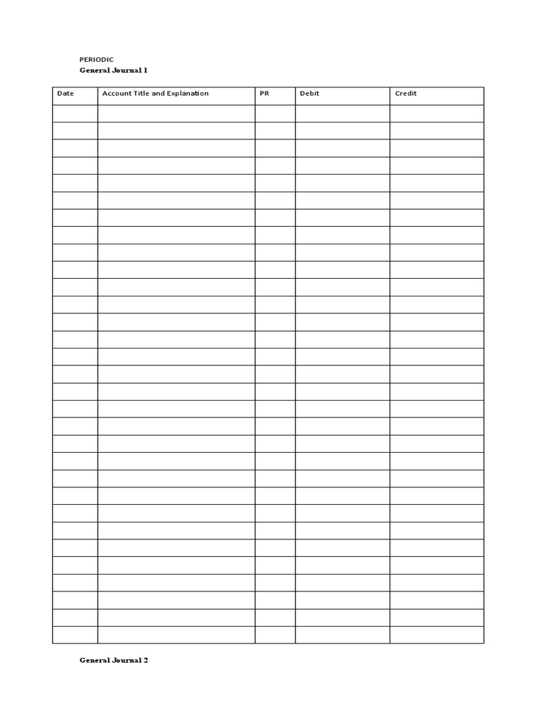 General Journal 1 PERIODIC | PDF | Debits And Credits | Corporations