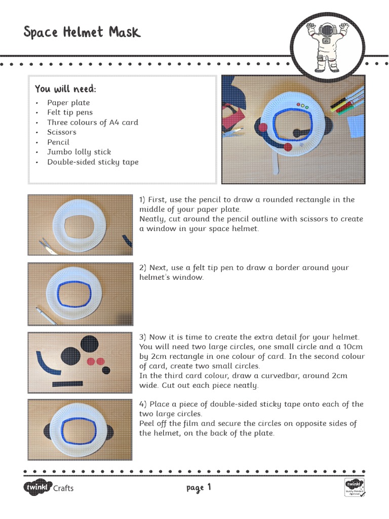 Space Helmet Craft Instructions - Ver - 2 | PDF