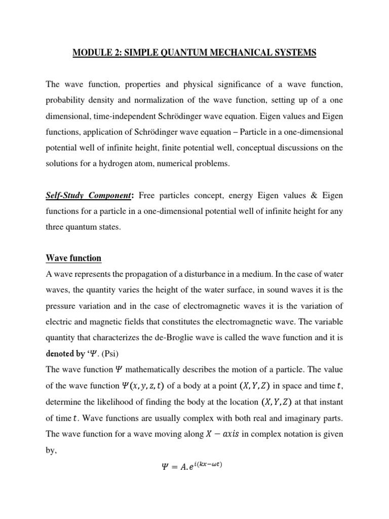 Module 2 | Download Free PDF | Wave Function | Waves