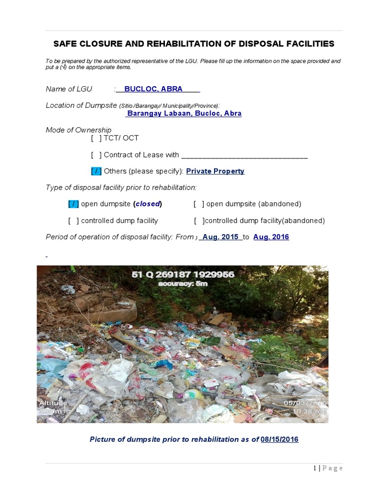 SCRP BUCLOC Labaan | PDF | Waste | Waste Management