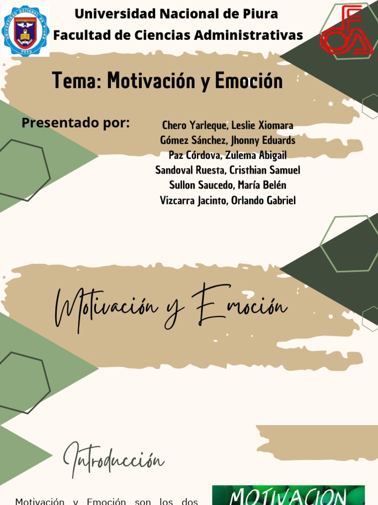 Motivacion y Emocion | PDF | Motivación | Motivacional