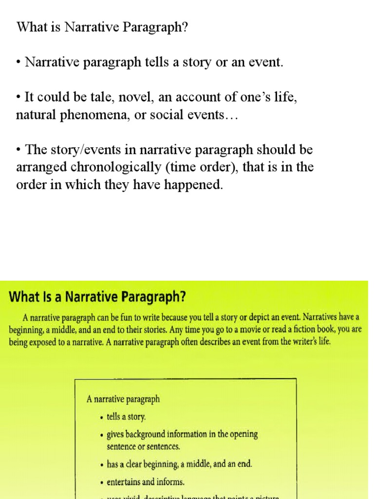 Narrative Paragraph | PDF | Narrative | Narration