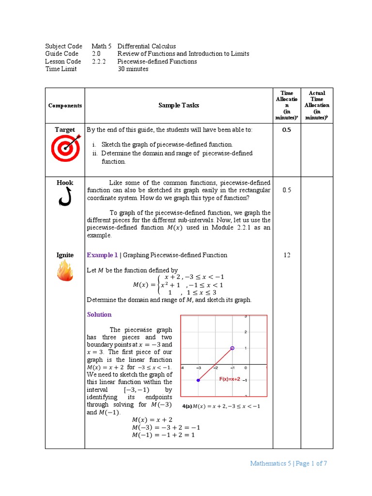 SLG 2.2.2 Piecewise-Defined Functions (Session 2 of 2) | PDF | Function (Mathematics ...