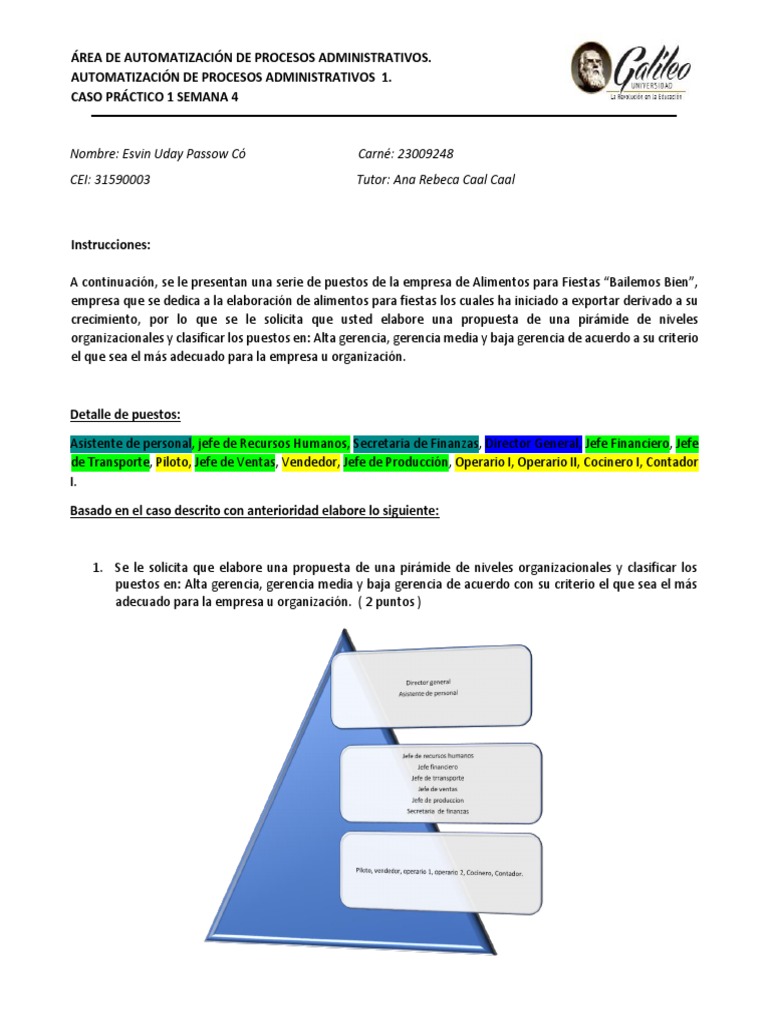 Caso1 Semana4 Passow Có. | PDF | Gestión de recursos humanos | Economias