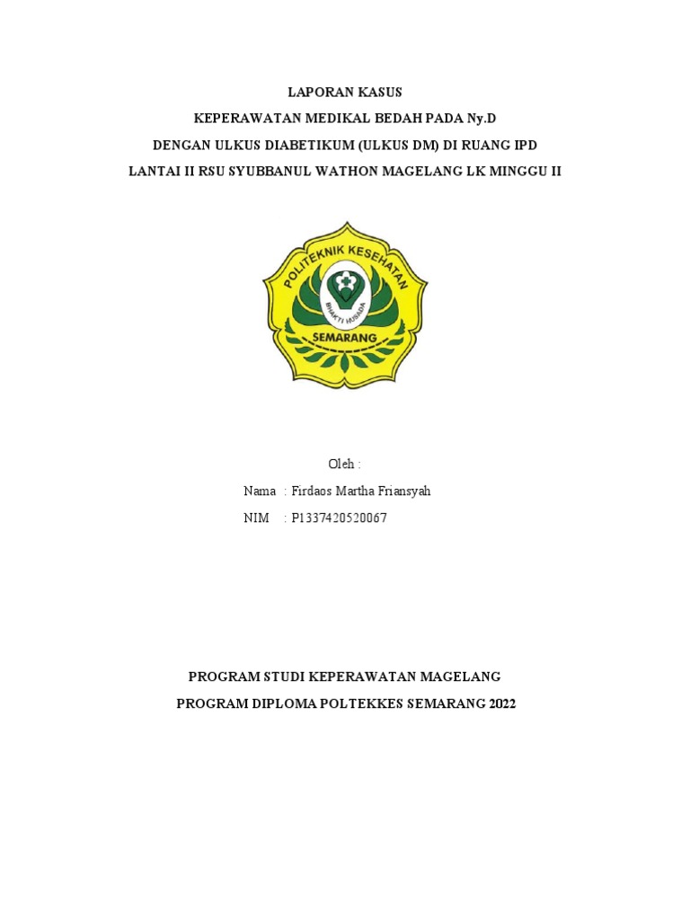 Laporan Kasus Ulkus Diabetes Melitus | PDF