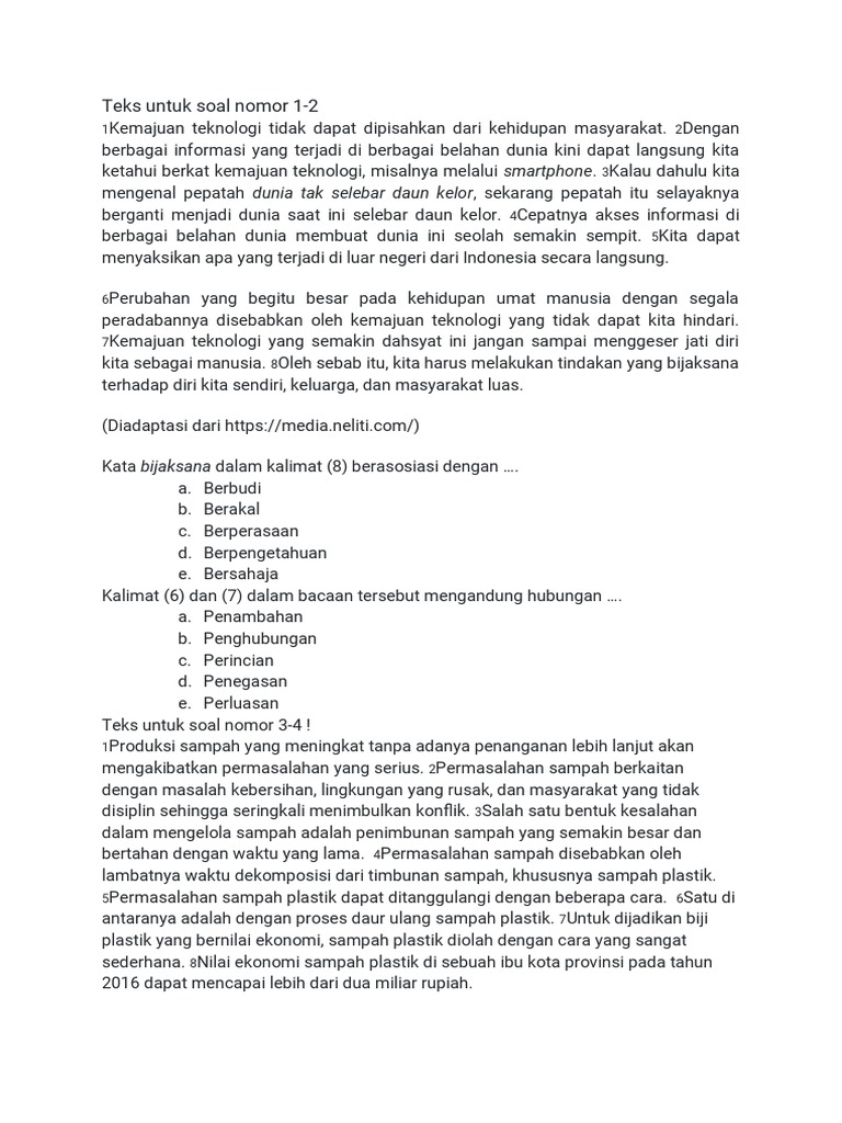 PPU 1 Soal | PDF