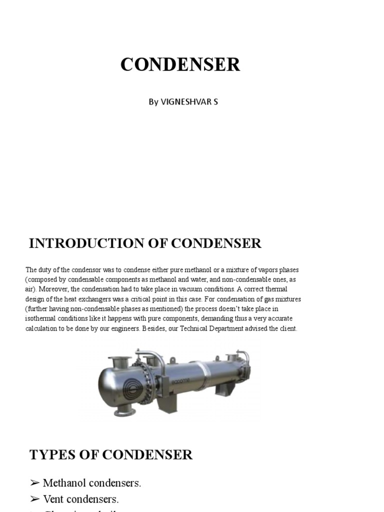 Presentation About Condenser | PDF | Heat Exchanger | Temperature
