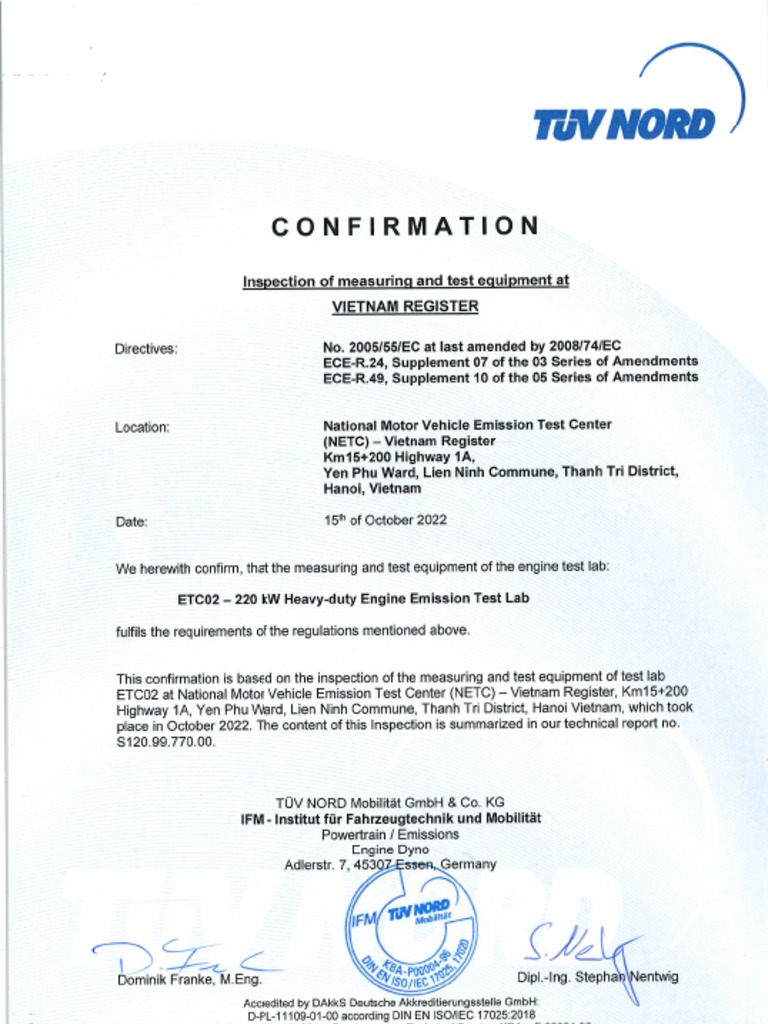 TÜV Full Package Report_with Confirmation_signed_stamped | PDF