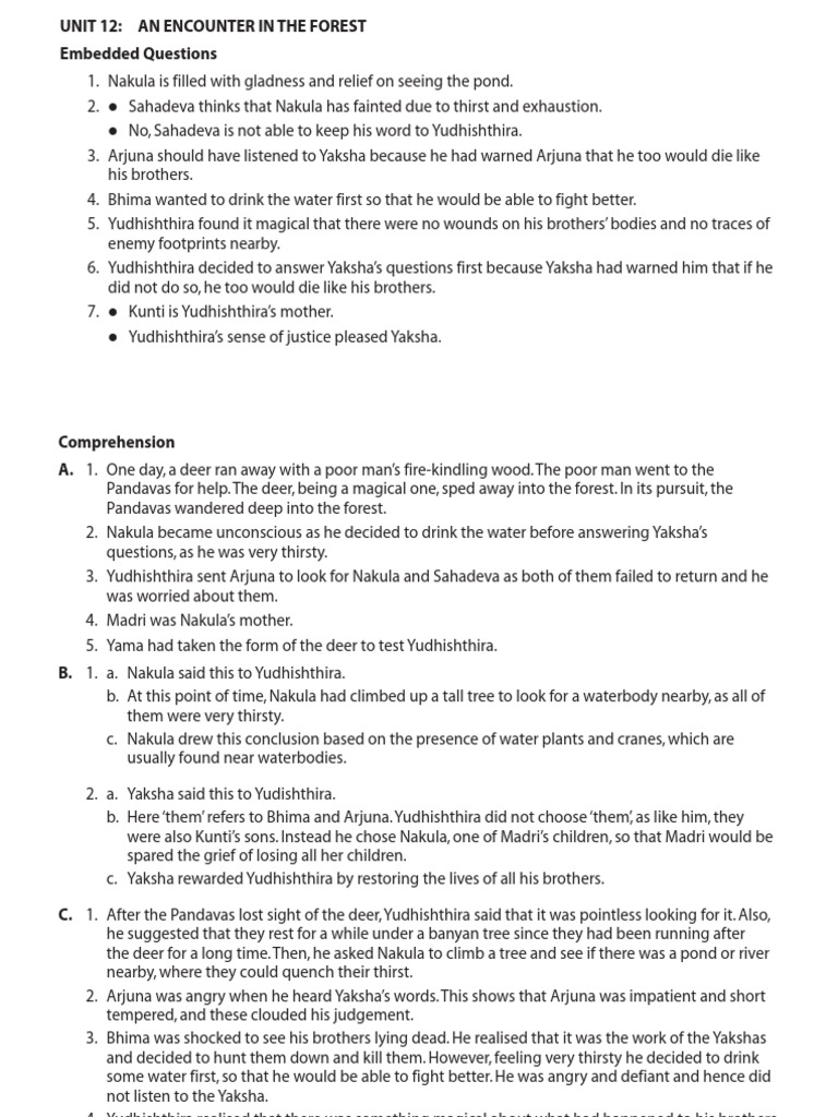 An Encounter in The Forest | PDF | Vaishnava Texts | Mahabharata