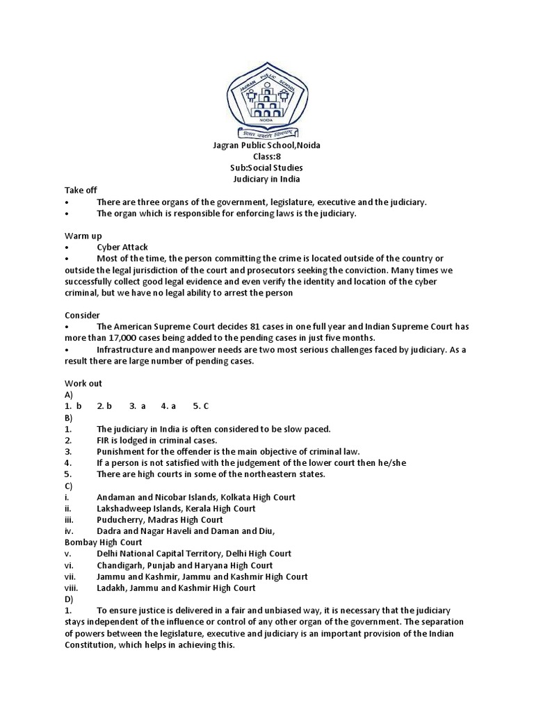 Class 8 Judiciary | PDF | Supreme Court Of India | Appeal