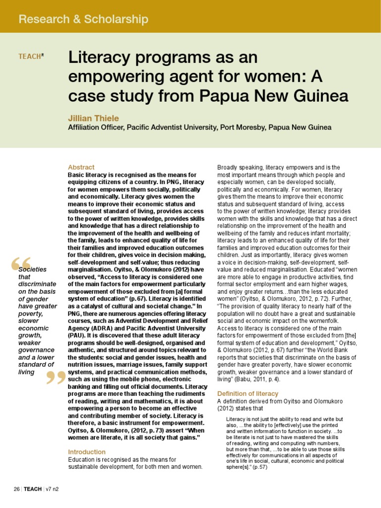 Empowering Women Through Literacy | PDF | Literacy | Empowerment