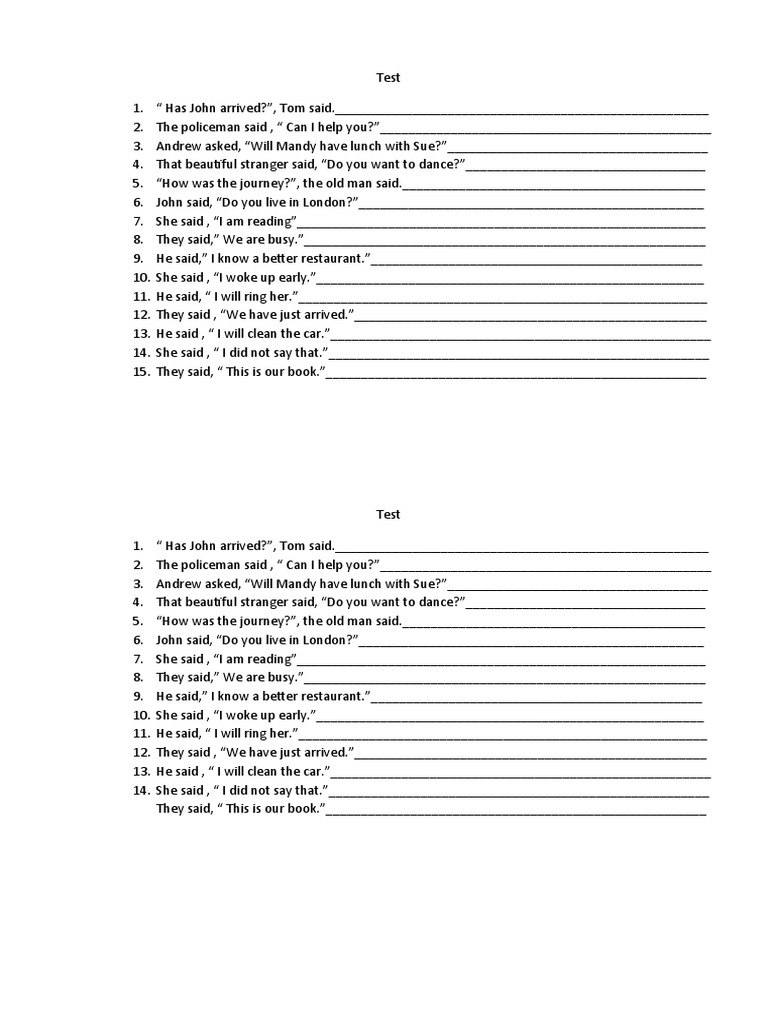 Test 9 TH Form | PDF