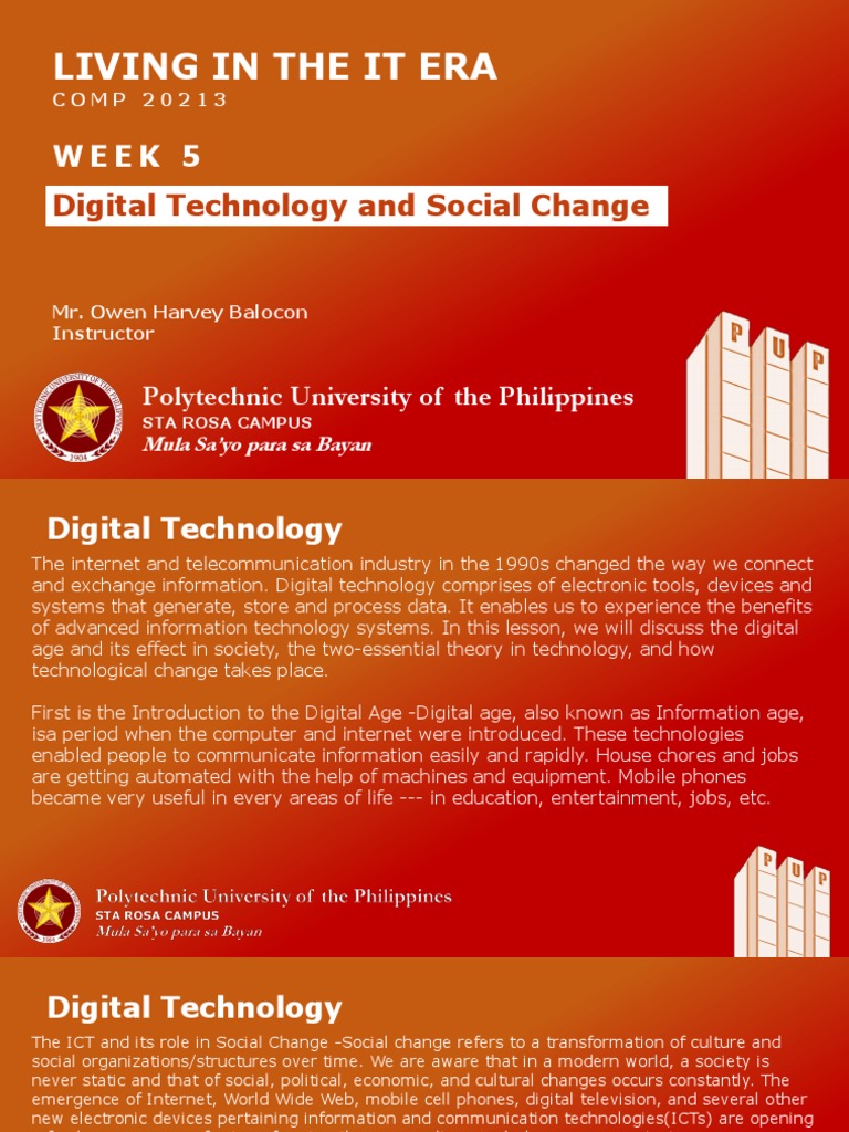 Digital Technology's Impact on Society | PDF | Internet Of Things ...
