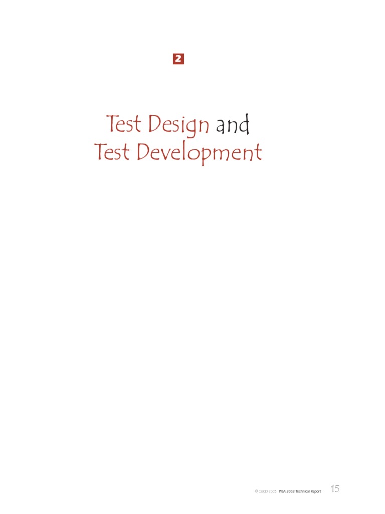 Test Design | PDF | Programme For International Student Assessment ...