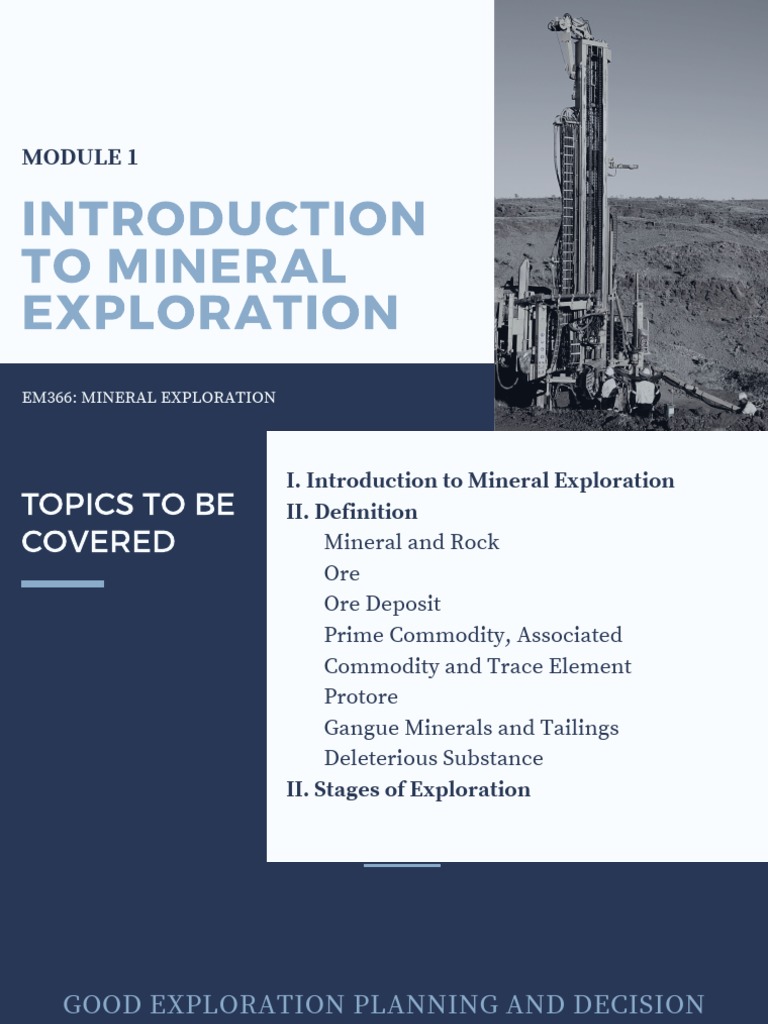 Introduction to Mineral Exploration | PDF | Mining | Prospecting