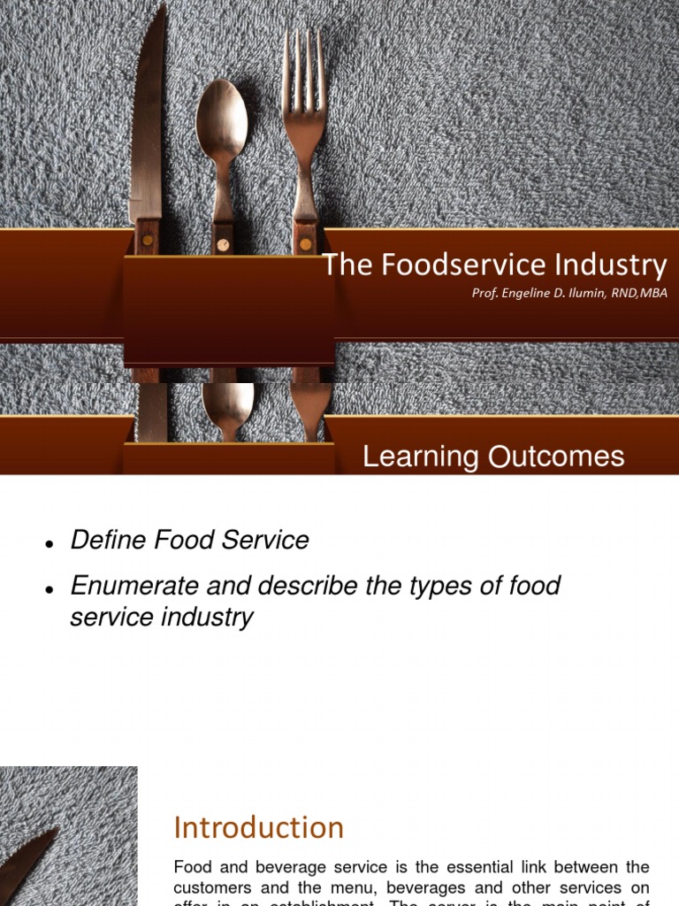 Unit 1 - The Foodservice Industry | PDF | Foodservice | Restaurants