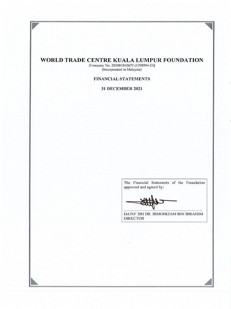 Financial Statement WTCF 2021 | PDF