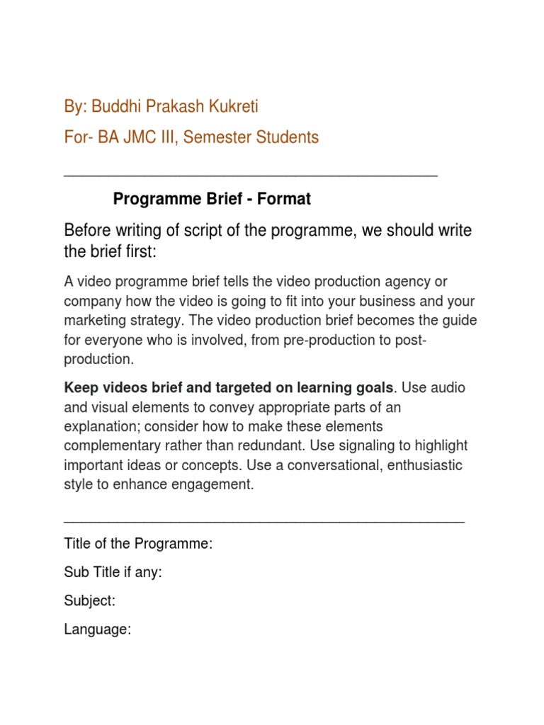 Video Script Writing Guide for Educational Content | PDF | Brand ...