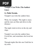 Pablo Nerudas Poem Analysis | PDF | Poetry