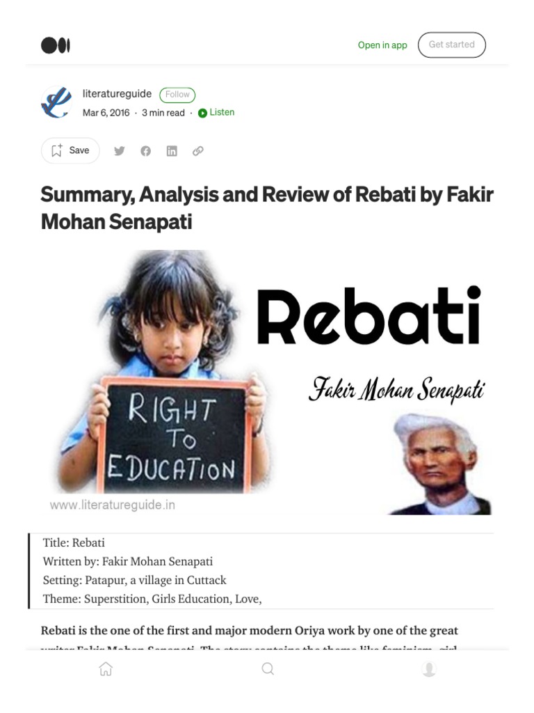 Rebati explores themes of feminism and education in colonial India | PDF