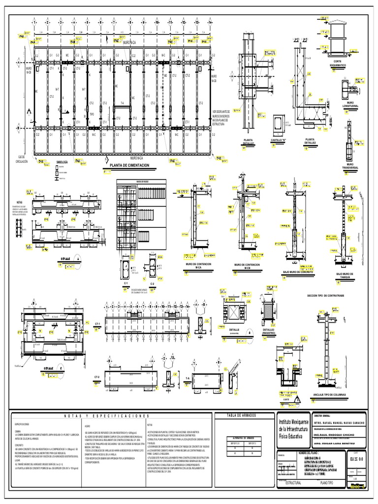Muro M-Ca: Instituto Mexiquense de La Infraestructura Fisica Educativa | PDF | Ingeniería ...