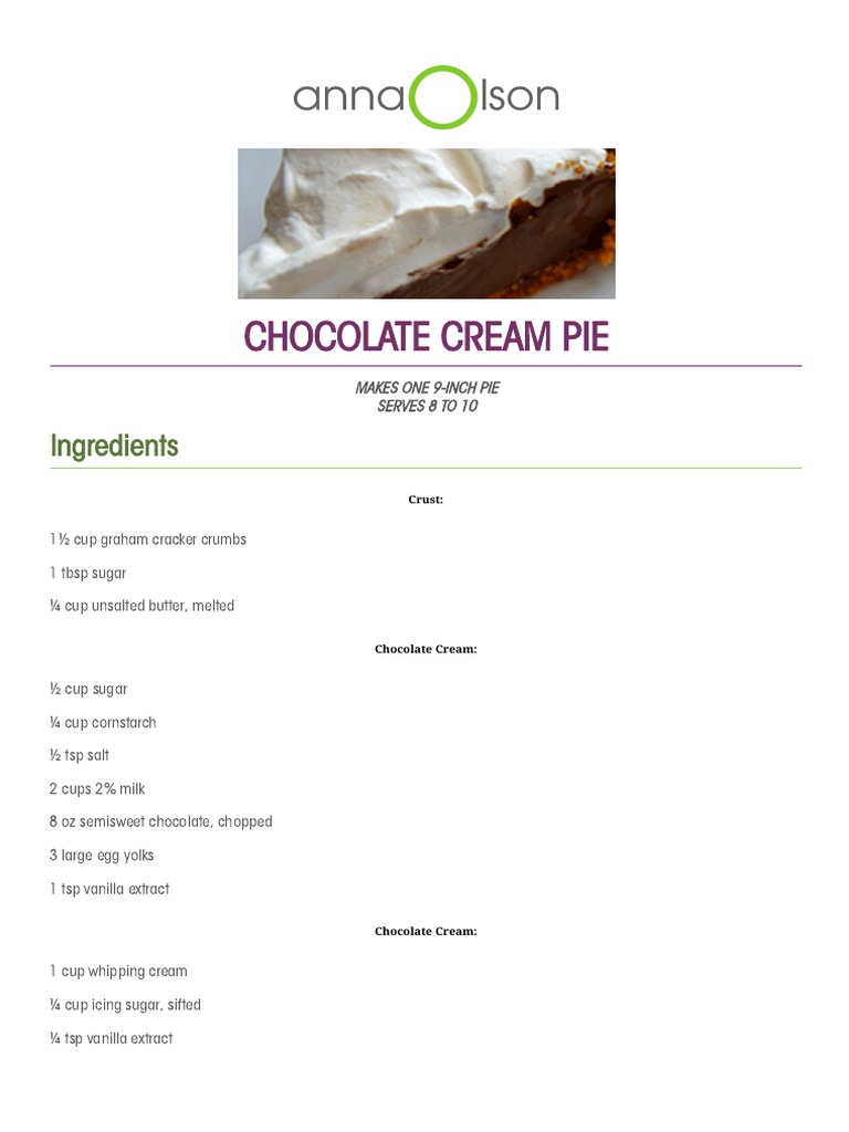 This Month's Recipes - Anna Olson | PDF