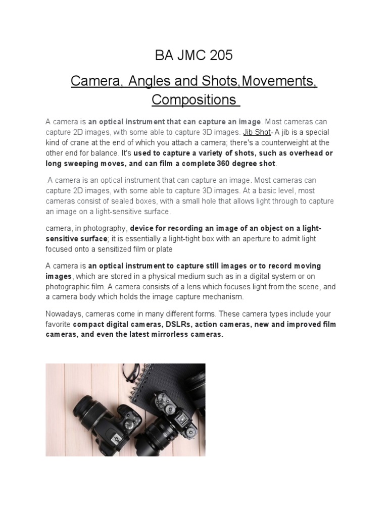 Unit I II III IV Camera | PDF | Digital Single Lens Reflex Camera ...