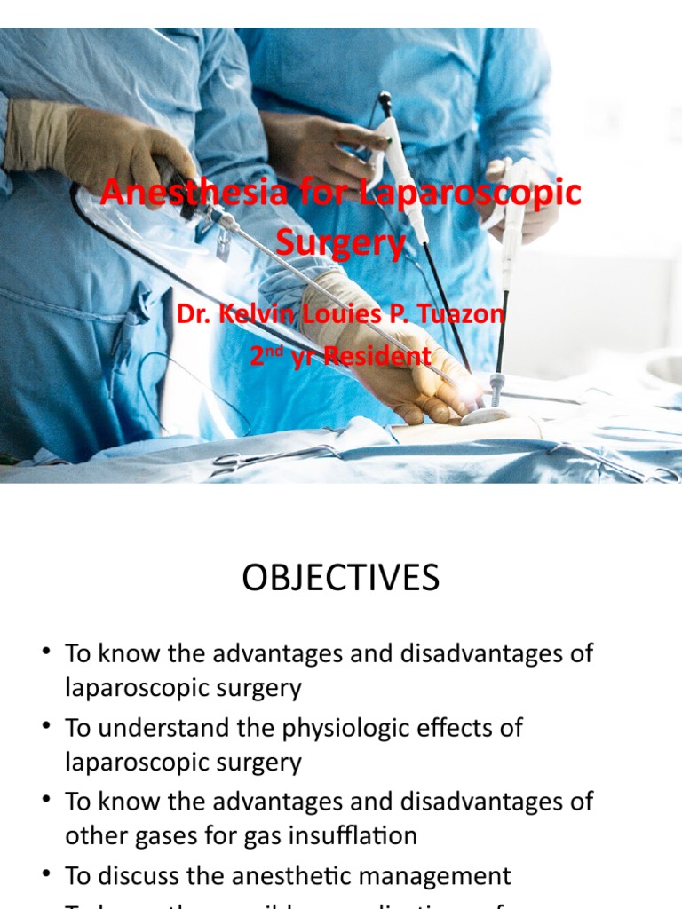 Anesthesia For Laparoscopic Surgery | PDF | Anesthesia | Lung