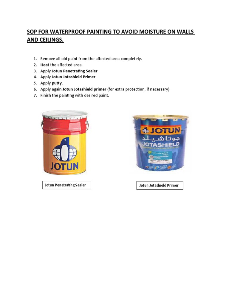 Sop Water Proof Painting | PDF