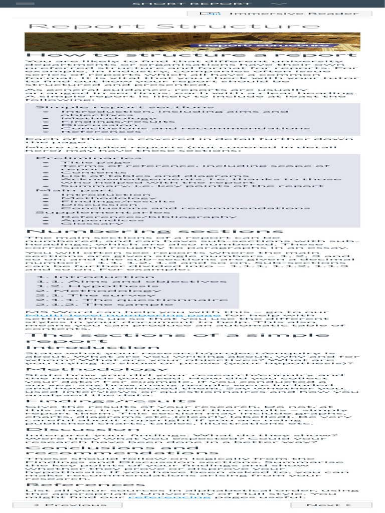Report Structure Report Writing | PDF | Methodology | Inquiry