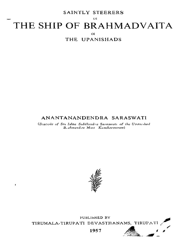 The Ship of Brahmadvaita of The Upanishads | Download Free PDF ...