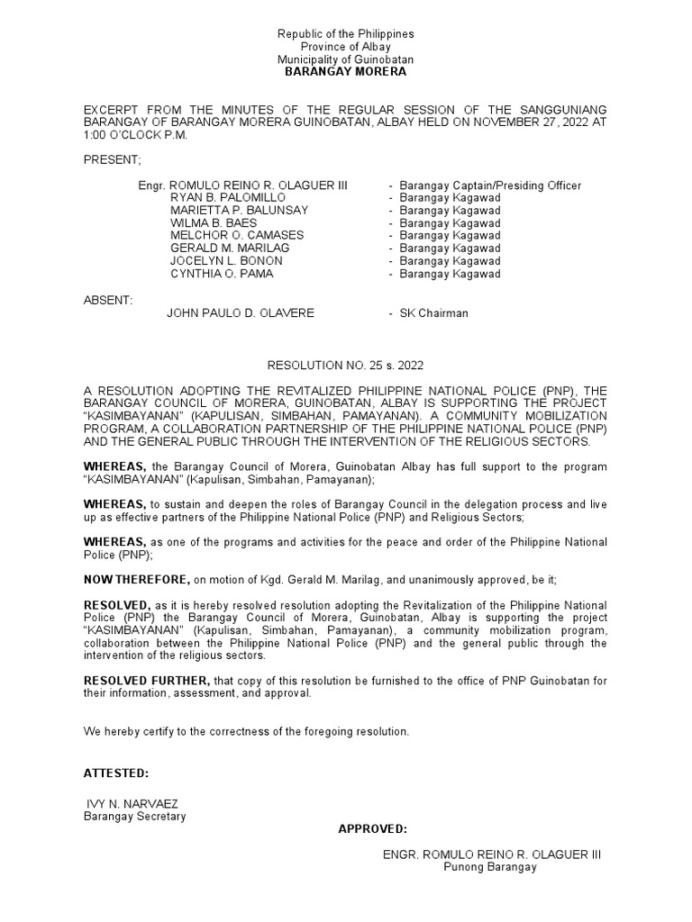 Kasimbayanan Reso | PDF | Philippines