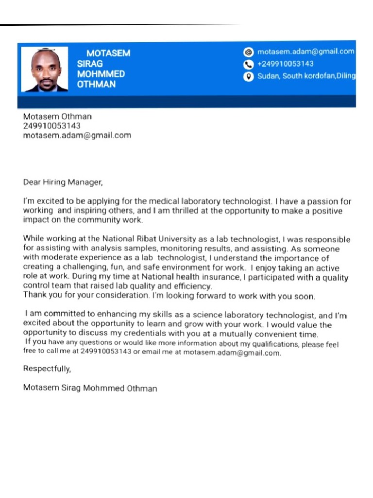 Motivation Letter Job | PDF