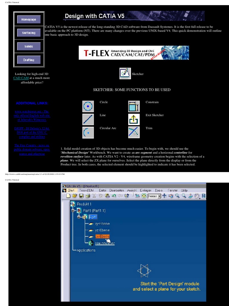 CATIA Tutorial | PDF