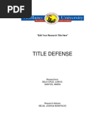 Title Defense PPT Sample | PDF | Technology & Engineering