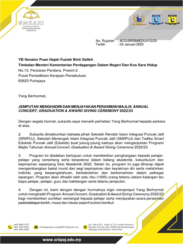 Surat Jemputan VVIP 1 Copy | PDF