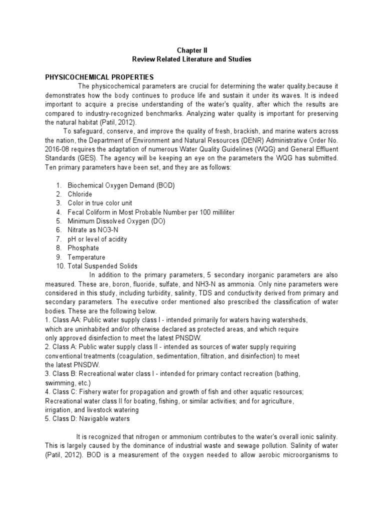 Chapter2 RRL | Download Free PDF | Water Pollution | Water