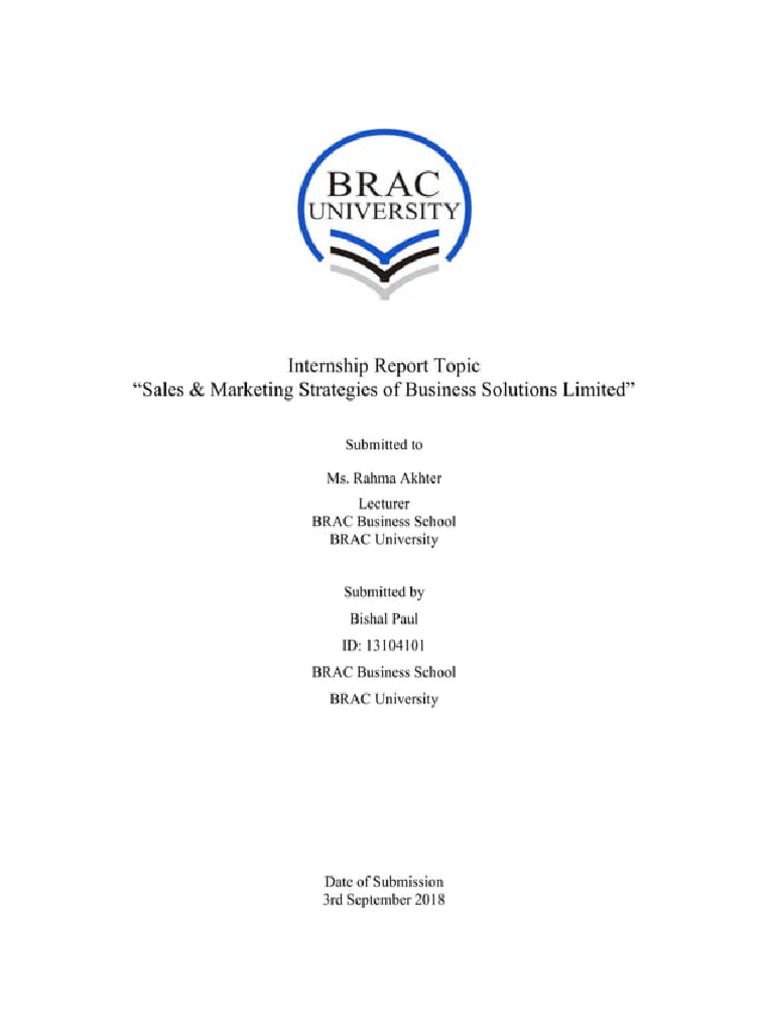 BBA Marketing Project Report | PDF