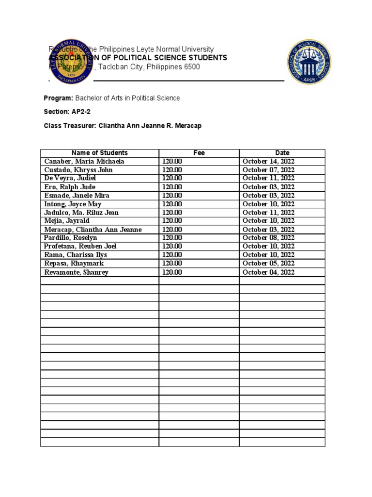 Ap2 2 Collection Form | PDF