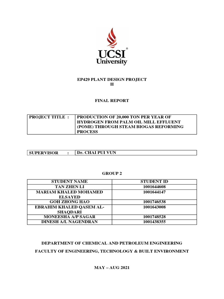 Plant Design Project I | Download Free PDF | Chemical Reactor | Heat ...