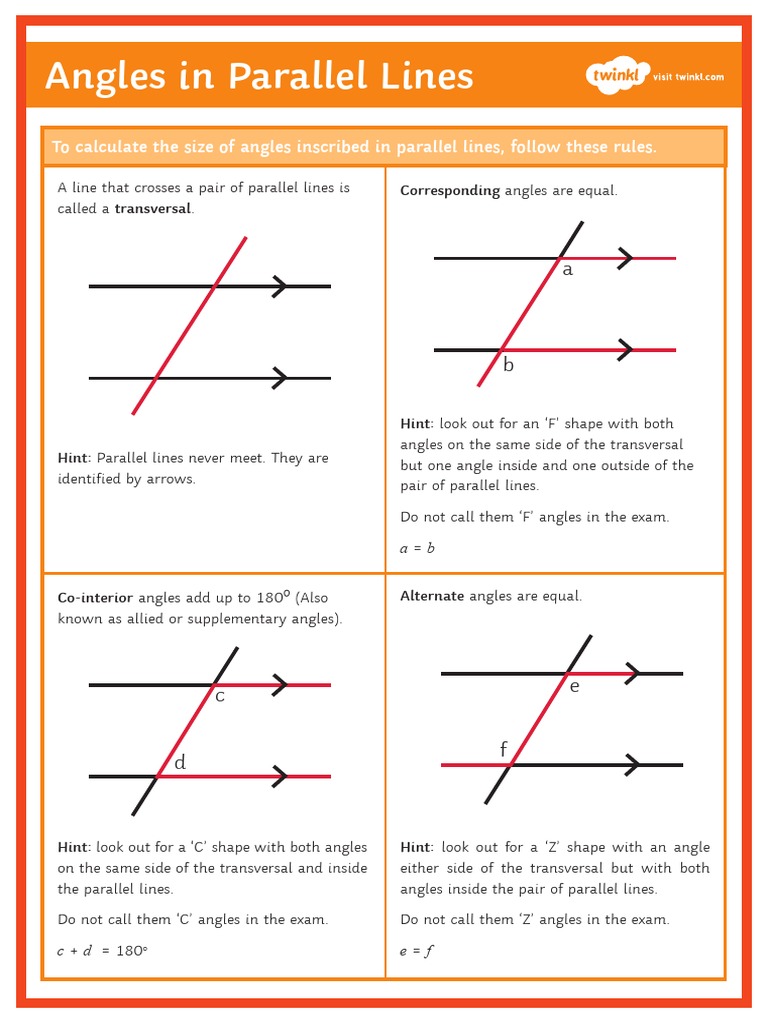 t3 M 4623 Maths Desk Prompts Angles in Parallel Lines Desk Mat English | PDF