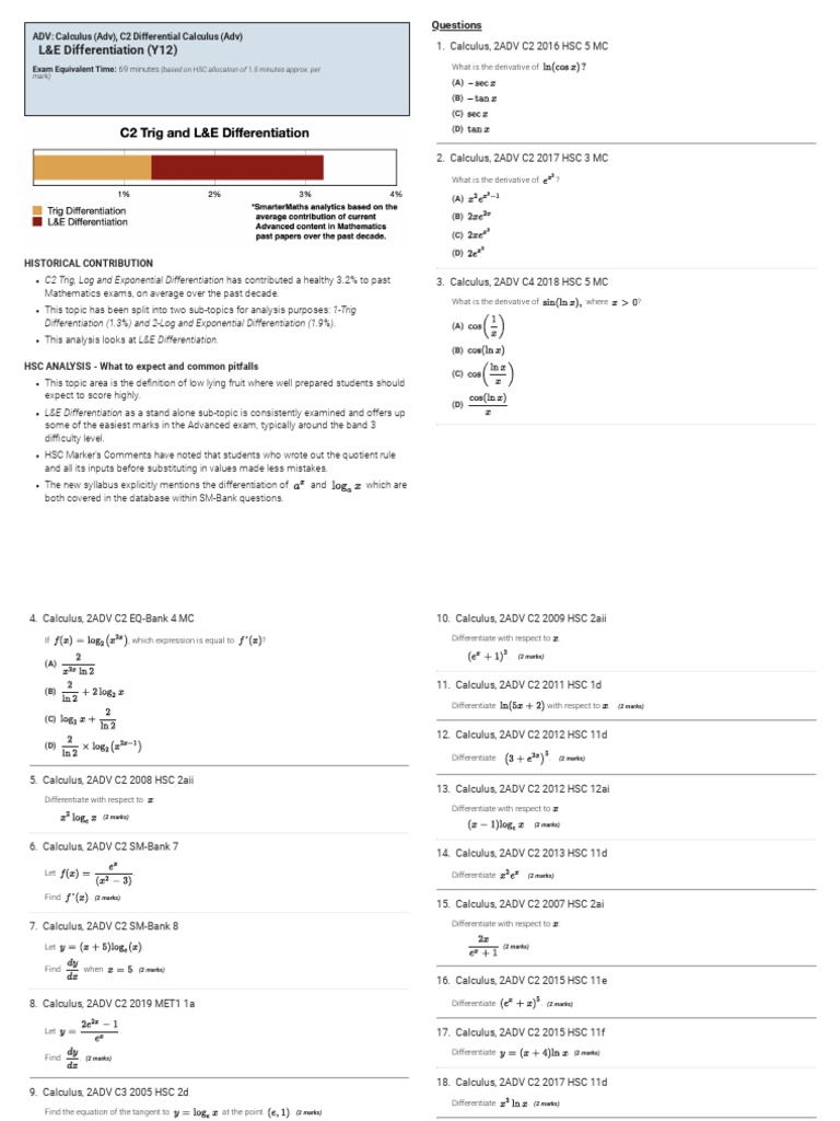 L_E Differentiation (Y12) | PDF