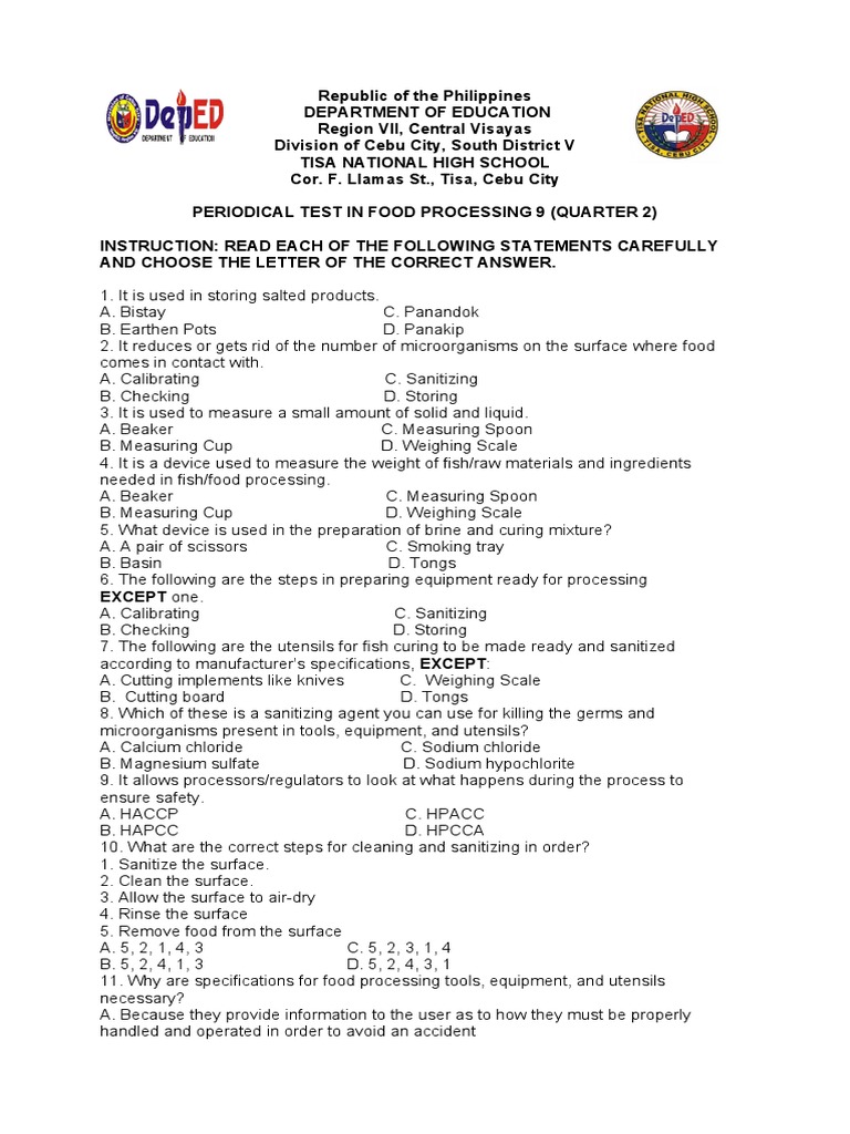 module tnhs | PDF | Hazard Analysis And Critical Control Points | Waste Management